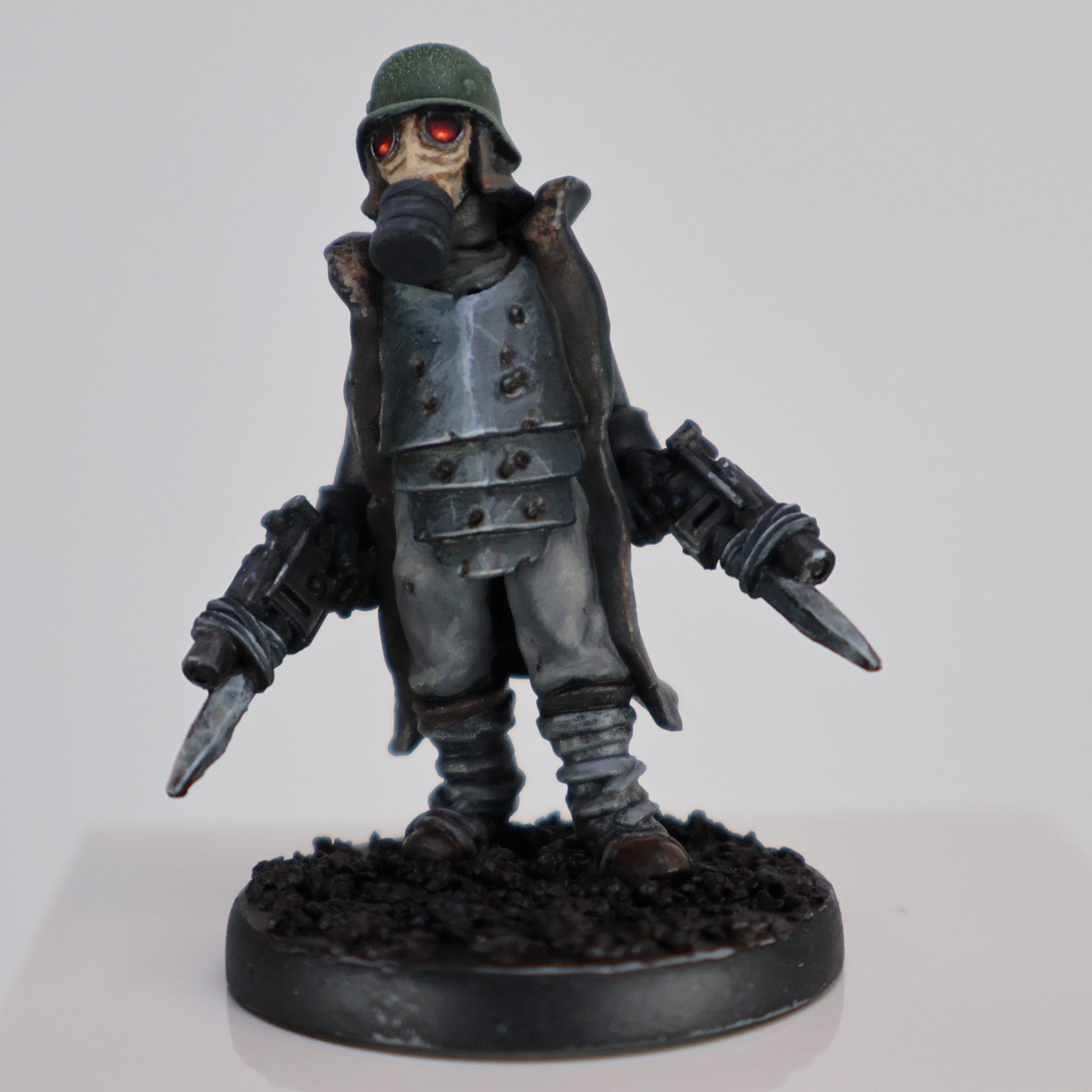 3D Printable Trench Raider with guns by Knucklebones Miniatures