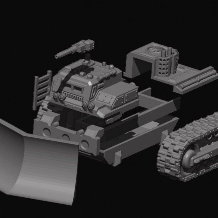 3D Printable ARMOURED BULLDOZER by Watcorp Designs