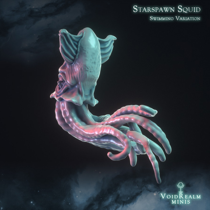 3D Printable Starspawn Squid BUNDLE (3 variations) by VoidRealm Minis
