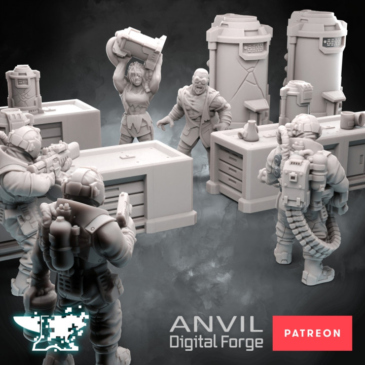 3D Printable Hazmat Facility Containment Team - Modular Infantry for ...