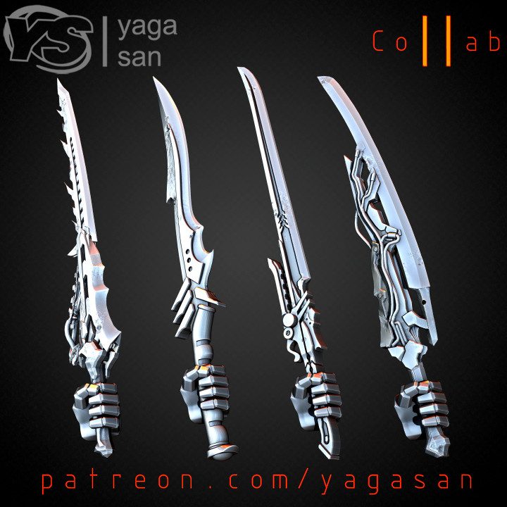 3D Printable Power Swords KitBASH Pack by Yaga San