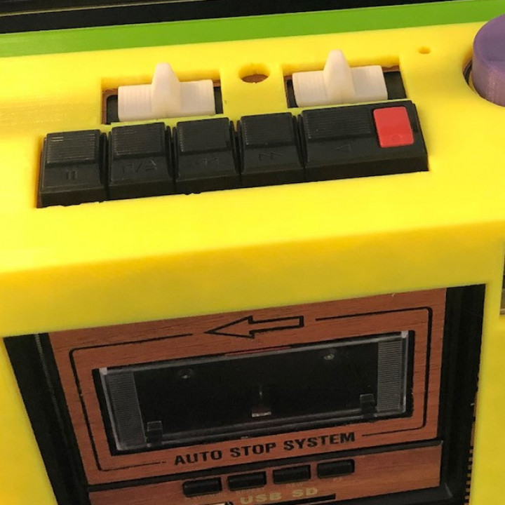 3D Printable Lychee Retro Radio Slider Band and Mode switches by SHAREPAIR