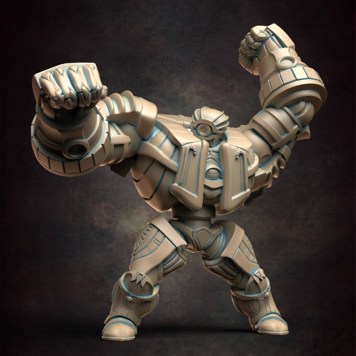 3D Printable Egyptian Golem The Mighty B by Red Clay Collectibles