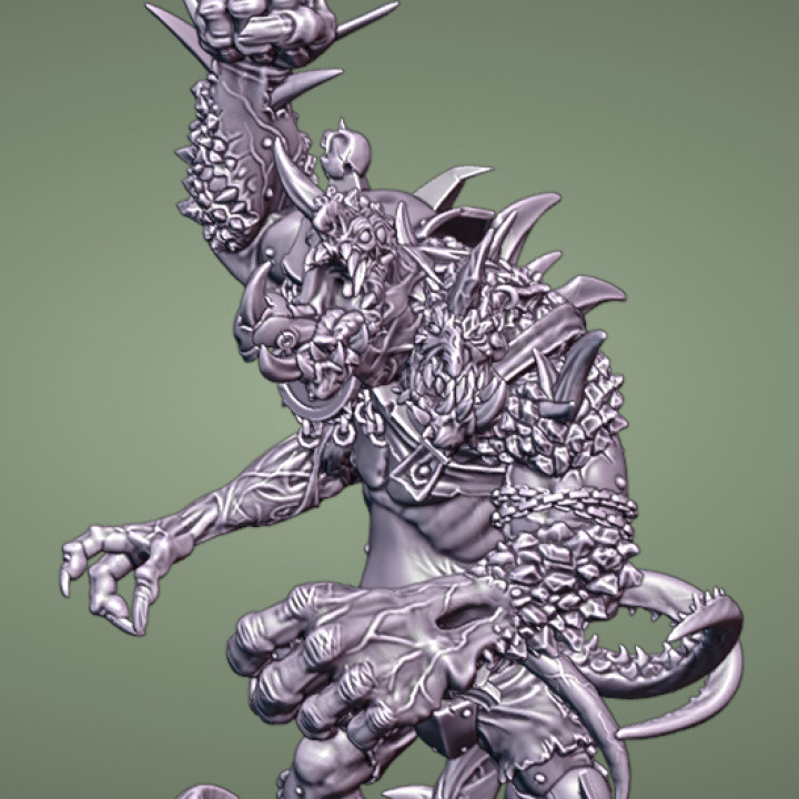 3D Printable Fantasy Football Mutated Troll -presupported by BruteFun ...