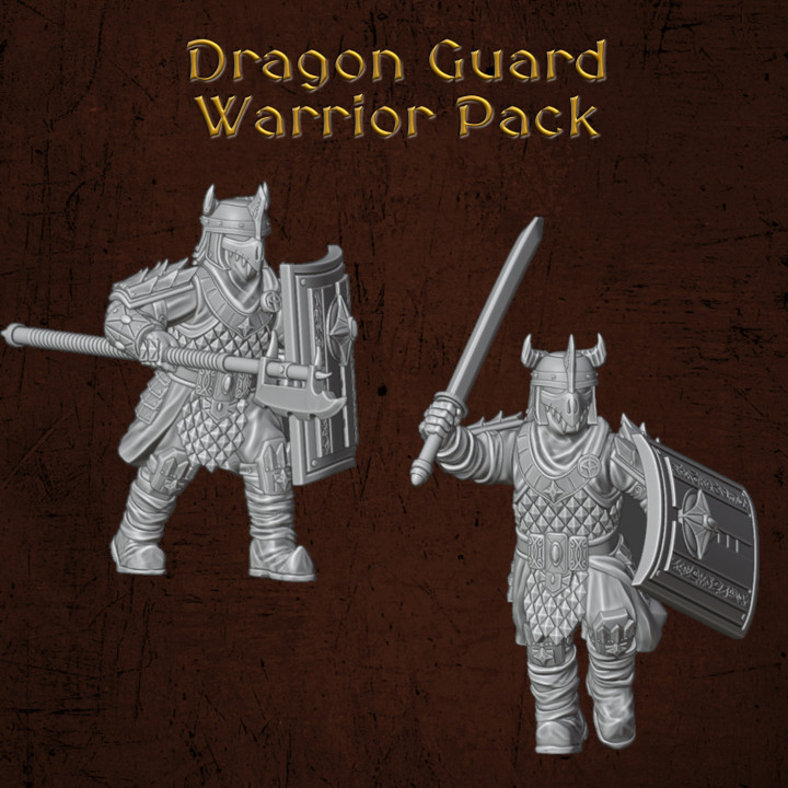 3D Printable Dragon Guard Warriors by Quartermaster3D