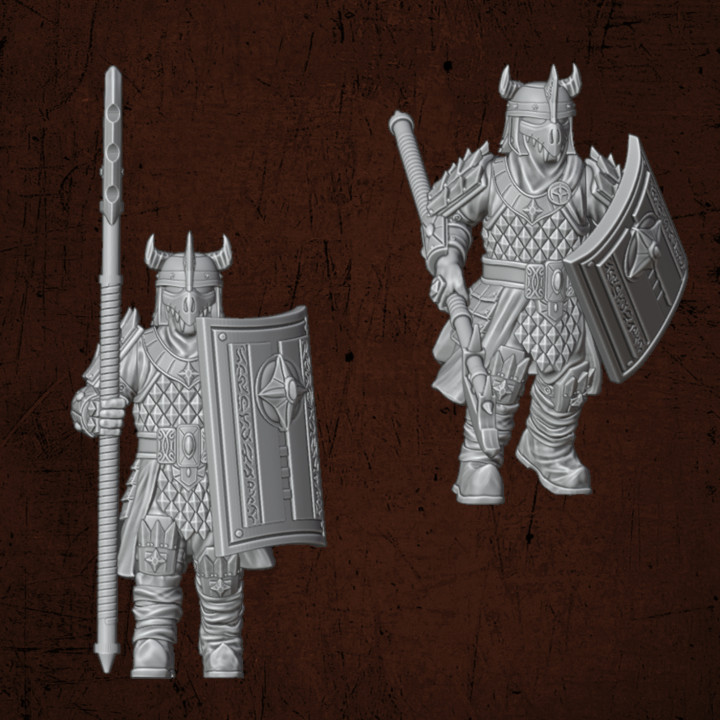 3D Printable Dragon Guard Warriors by Quartermaster3D