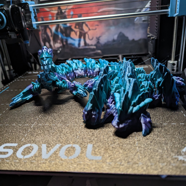 3D Print of Dune Striker, Articulating Dragon, Flexi Articulated ...