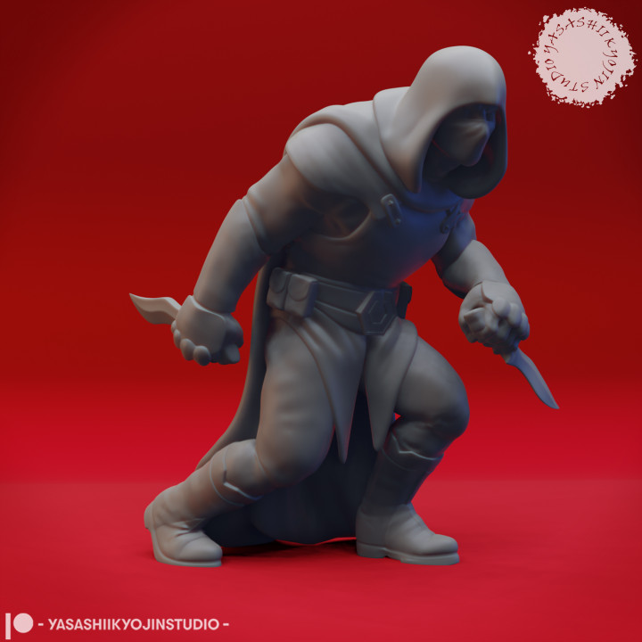 3D Printable Bandit - Tabletop Miniature by YKS Miniatures