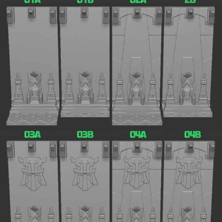 3D Printable Modular Stages - Dwarves by z.axis.factory