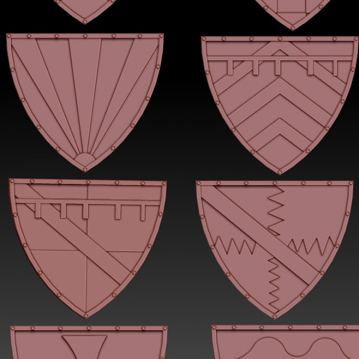 3D Printable Heraldry Crests by The Sands of War