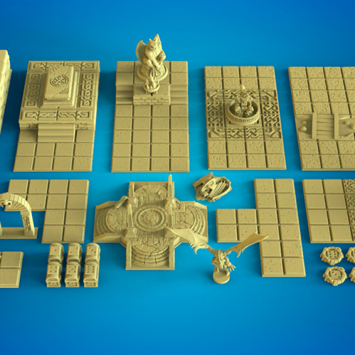 3D Printable Mini dungeon 15mm by Calaverd3D
