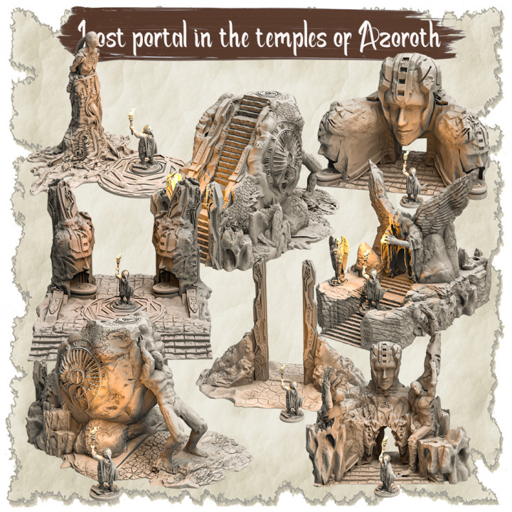 3D Printable Lost portal in the temples of Azoroth - PACK by Sawant3D