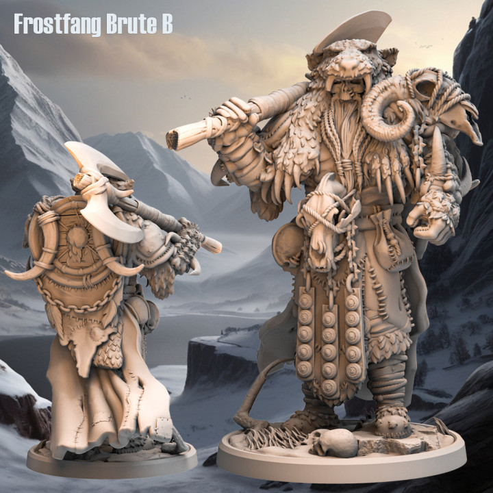 3D Printable Frostfang Brute - Frost Tribe by Monolith Arts