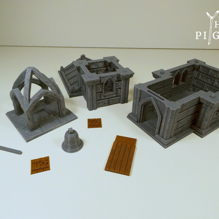 3D Printable CHURCH - TABLETOP TERRAIN DND RPG SCATTER by Jason Beckers