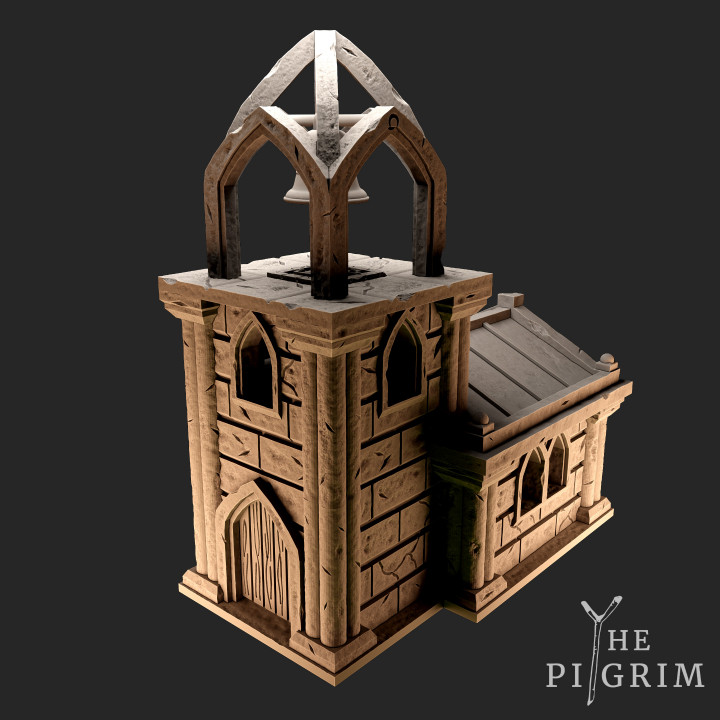 3D Printable CHURCH - TABLETOP TERRAIN DND RPG SCATTER by Jason Beckers