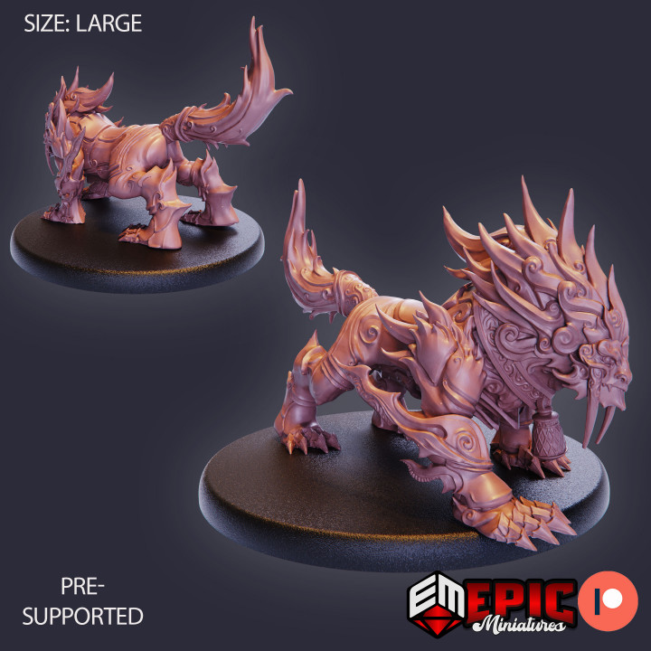 3D Printable Guardian Fuu Tiger / Predator Lion / Mountain Encounter ...