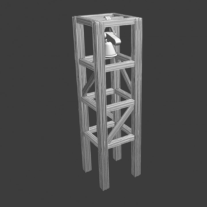 3D Printable Simple Medieval Bell Tower by Northern Crusades Miniatures