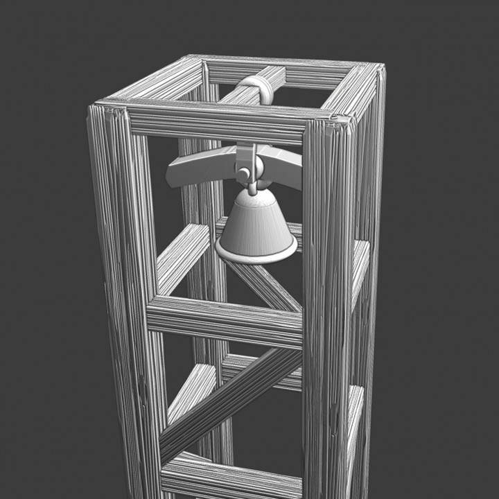 3D Printable Simple Medieval Bell Tower by Northern Crusades Miniatures