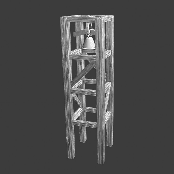 3D Printable Simple Medieval Bell Tower by Northern Crusades Miniatures