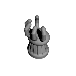 3D Printable villan hand by BIGEASYART