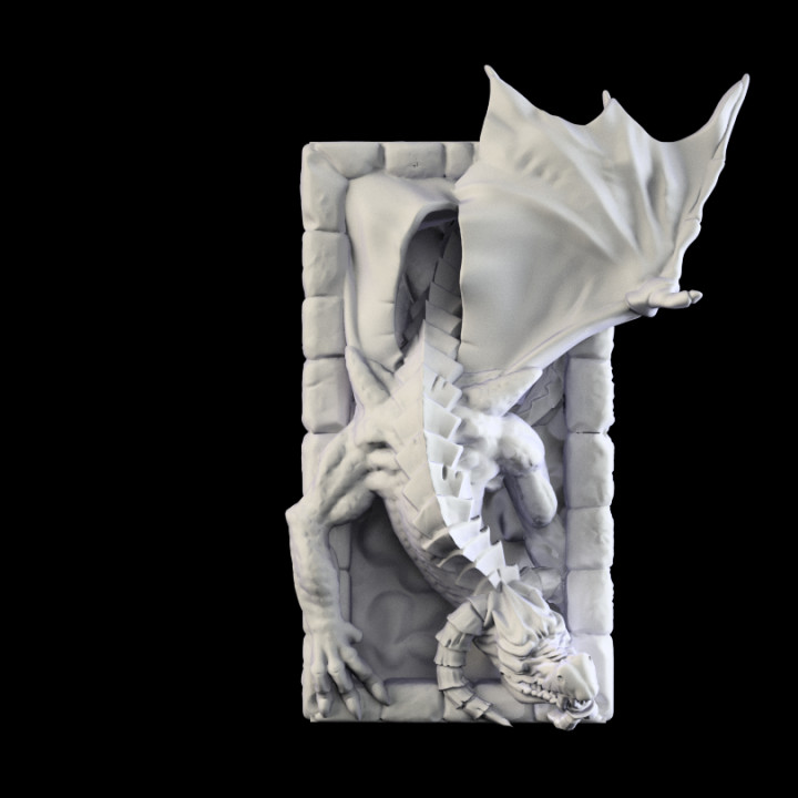 3D Printable Dragons Bookend by Crosslances