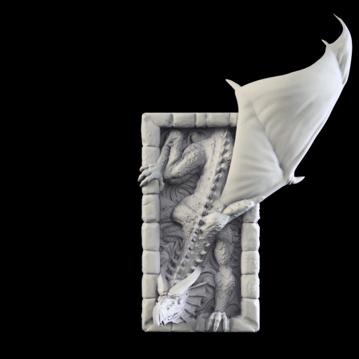 3D Printable Dragons Bookend by Crosslances