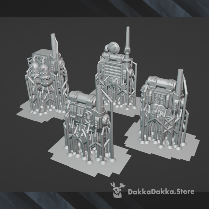 3D Printable Imperial Guard Backpack bits x4 by dakkadakka.store