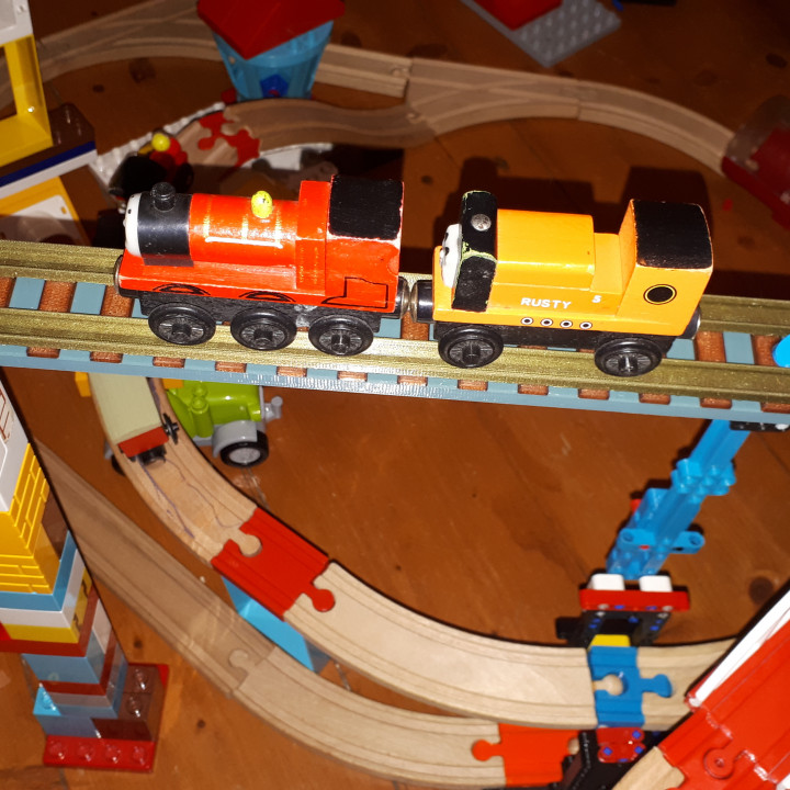 3D Printable BeamBridge9 - ultimate wooden railway bridge system by Dejf