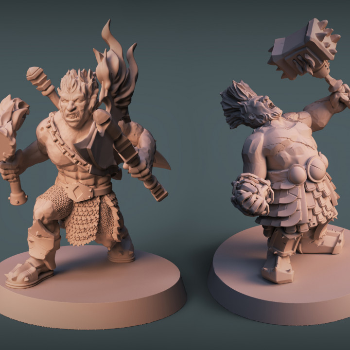 3D Printable Azer Iron Dwarfs pack (2) by Imp3dsion