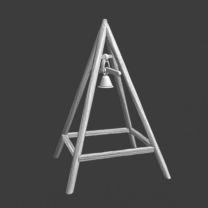 3D Printable Medieval Curfew Bell-tower by Northern Crusades Miniatures