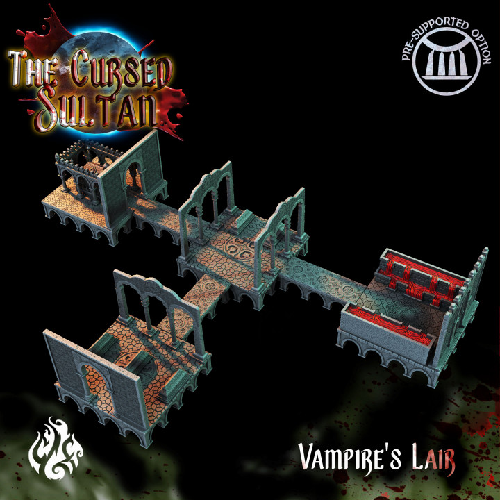3D Printable Vampire's Lair Terrain Pieces by Crippled God Foundry