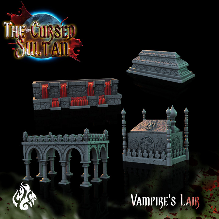 3D Printable Vampire's Lair Terrain Pieces by Crippled God Foundry