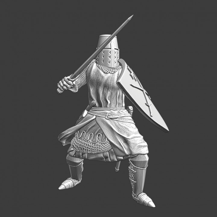 3D Printable Medieval knight - Swerd Brethern/Livonian Knights by ...
