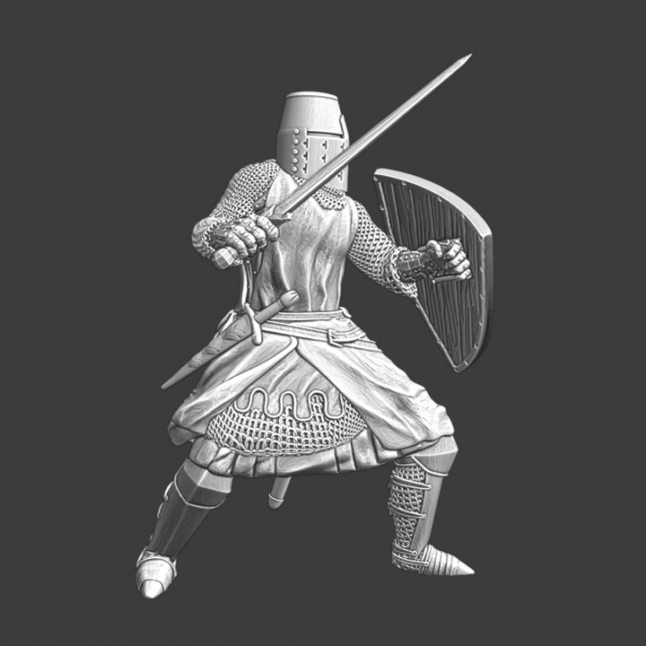 3D Printable Medieval knight - Swerd Brethern/Livonian Knights by ...
