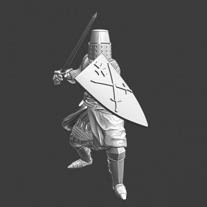 3D Printable Medieval knight - Swerd Brethern/Livonian Knights by ...