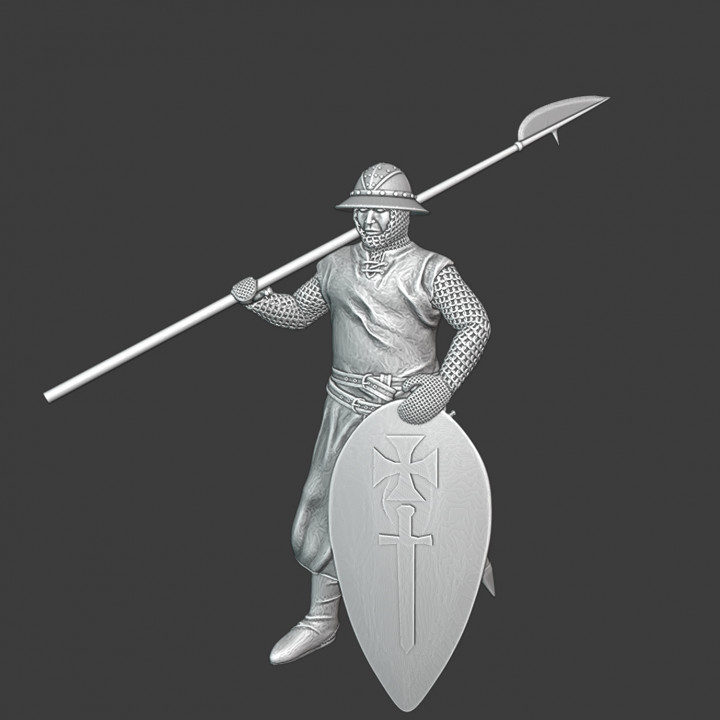 3D Printable Medieval Guard - Livonian Knight infantry by Northern ...