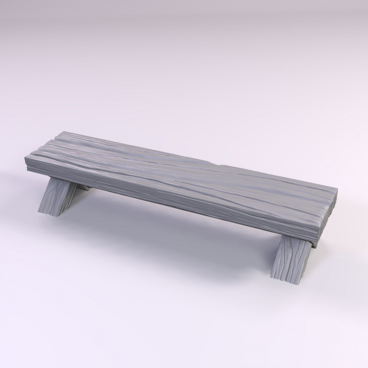3D Printable Wooden bench by Tiny Furniture