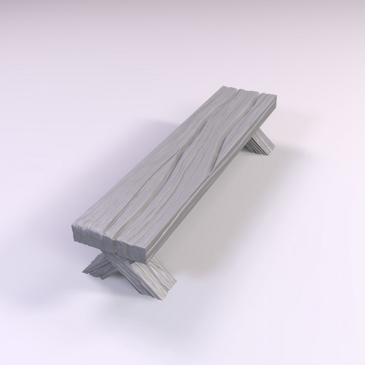 3D Printable Wooden bench by Tiny Furniture