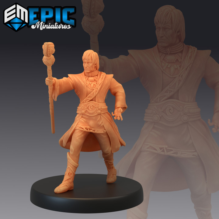 3D Printable Earth Wizard Magic / Human Sorcerer / Wise Magician by ...