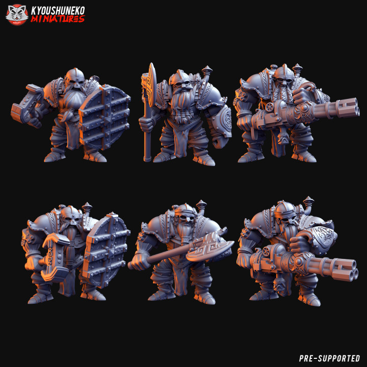 3D Printable Dwarf Steam Armor by Kyoushuneko Miniatures