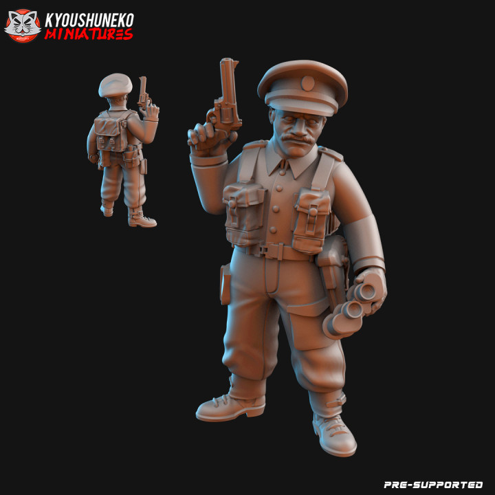 3D Printable British Captain ww2 by Kyoushuneko Miniatures