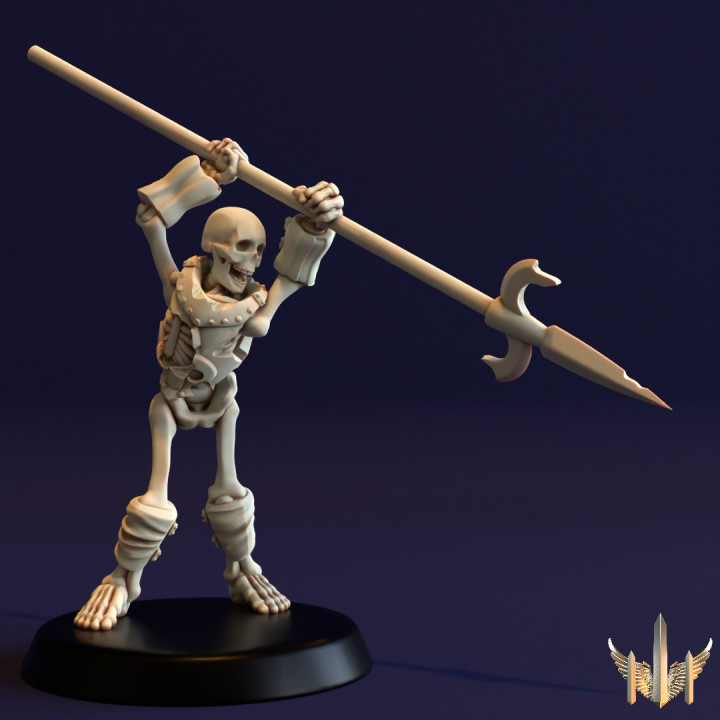 Descargar Skeleton Grunt Halberdier Pose 05 de Triple Spire Workshop