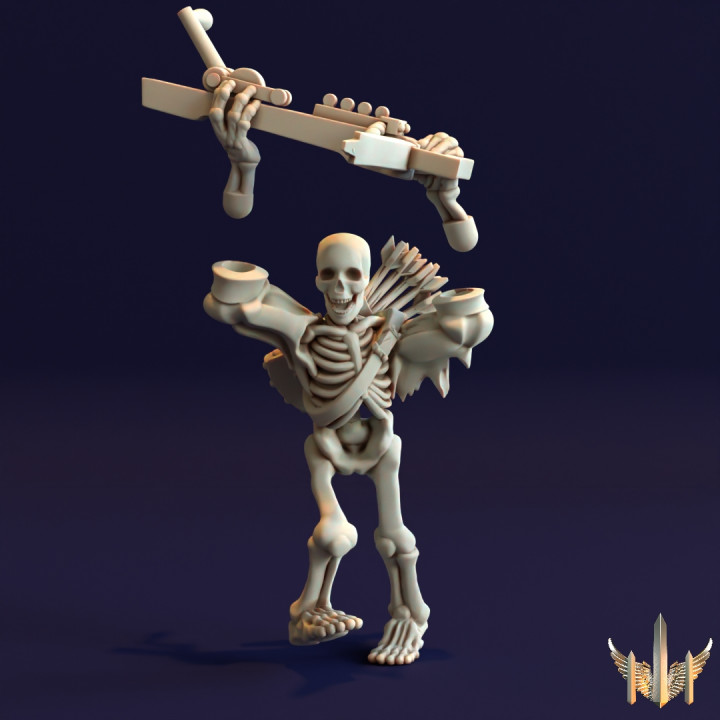 3D Printable Skeleton Grunt Crossbow Pose 03 by Triple Spire Workshop