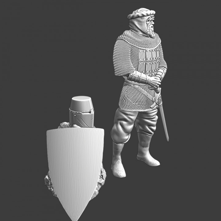 3D Printable Medieval Scandinavian Crusader - Resting by Northern ...