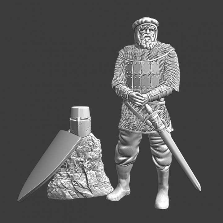 3D Printable Medieval Scandinavian Crusader - Resting by Northern ...