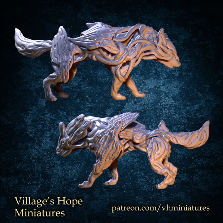 3D Printable Tree Wolf ,Guardian of the forest by Village's Hope Miniatures