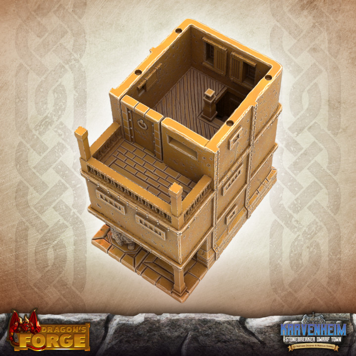 3D Printable Karvenheim: Dwarf Tenement Building by Dragon's Forge ...