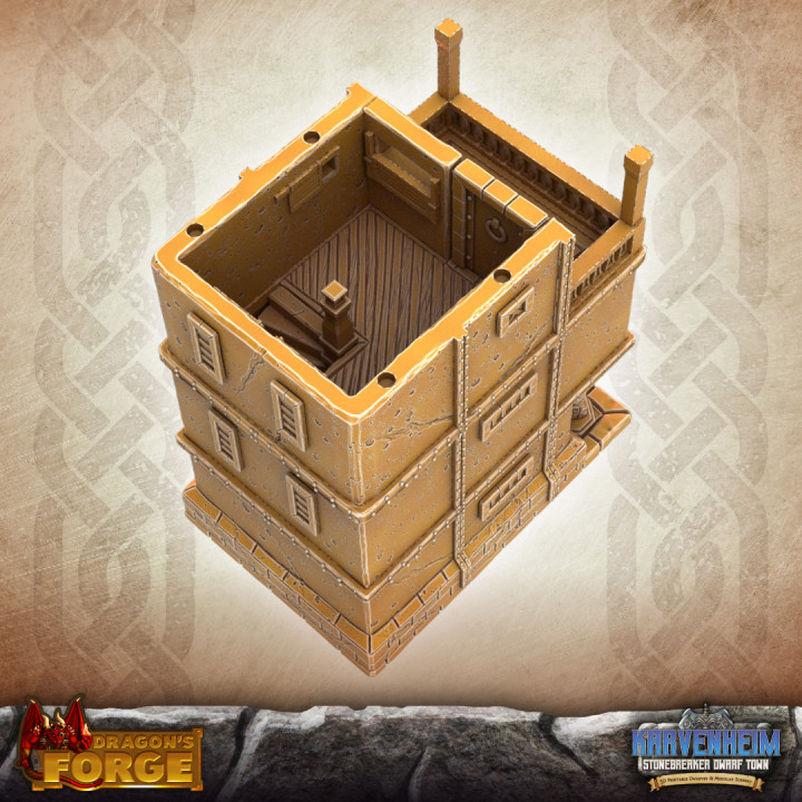 3D Printable Karvenheim: Dwarf Tenement Building by Dragon's Forge ...
