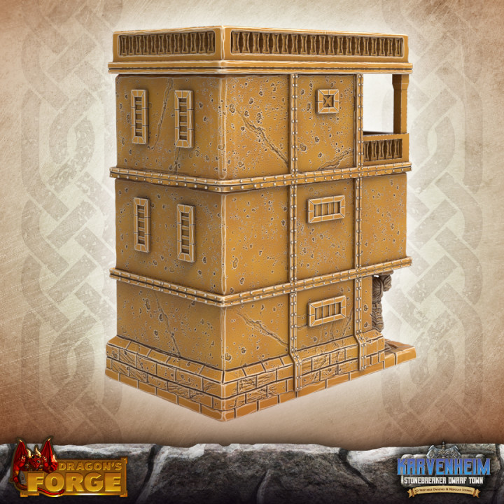 3D Printable Karvenheim: Dwarf Tenement Building by Dragon's Forge ...