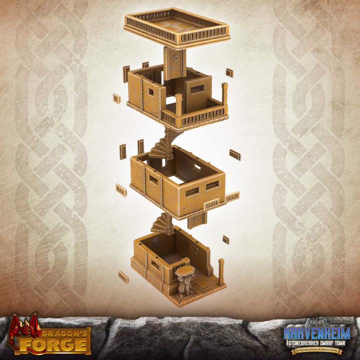 3D Printable Karvenheim: Dwarf Tenement Building by Dragon's Forge ...